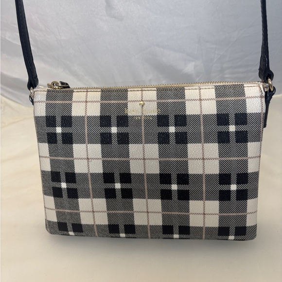 kate spade | Bags | Kate Spade Plaid Checkered Shoulder Bag 2 Section ...